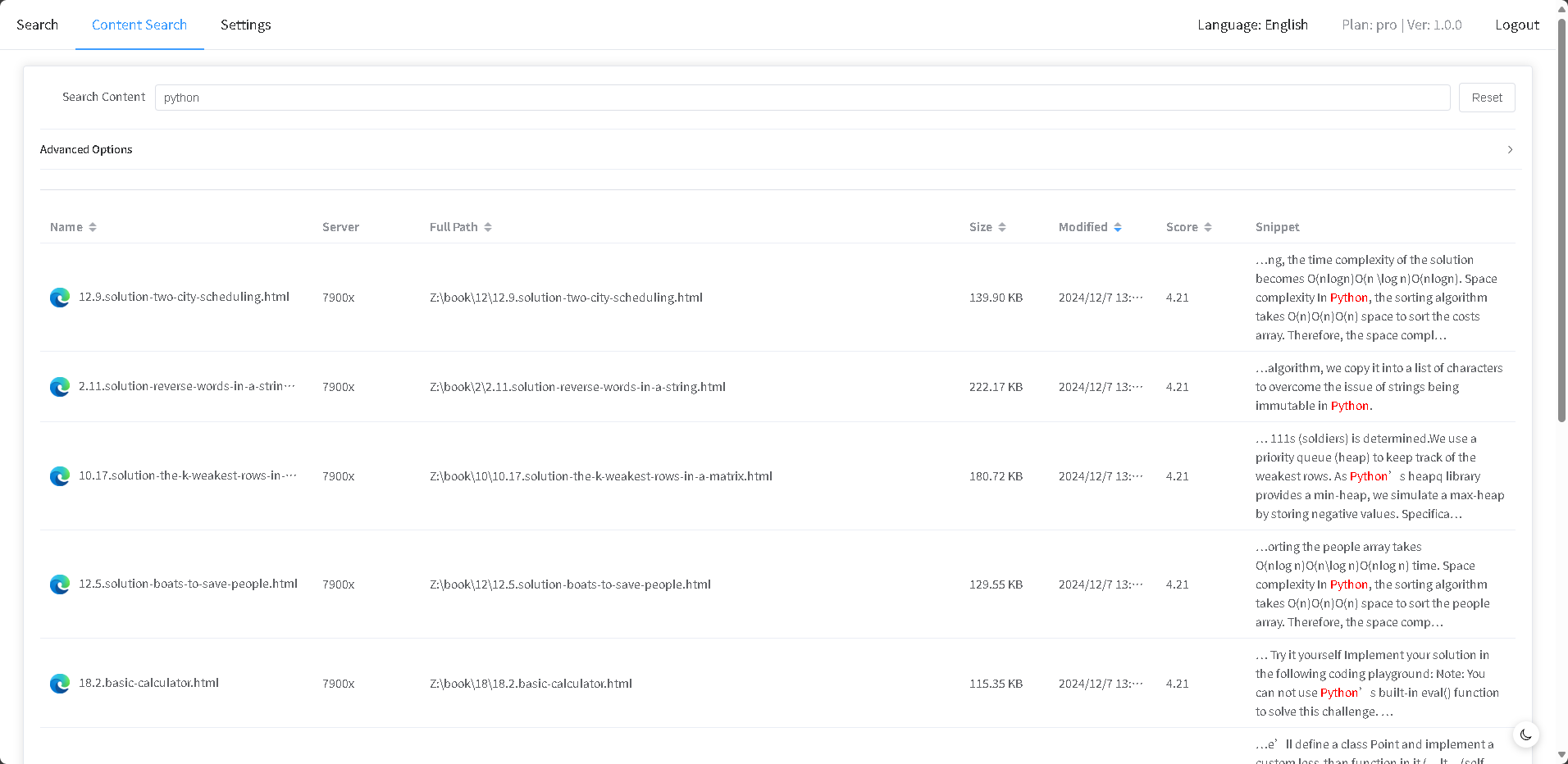 FilePulse - 高级文件搜索引擎